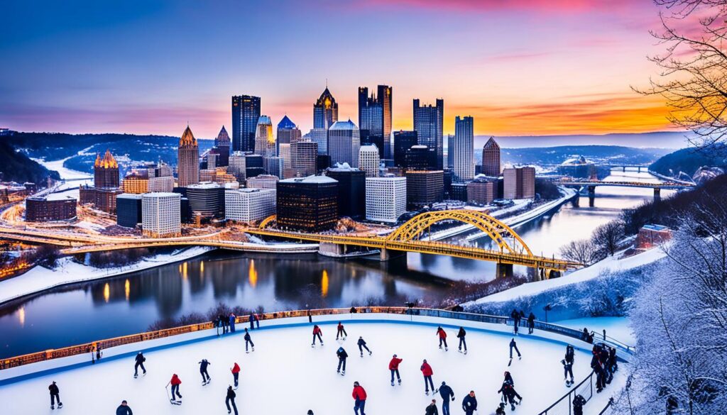 Pittsburgh Attractions Winter 602 Winter Pittsburgh Stock Photos