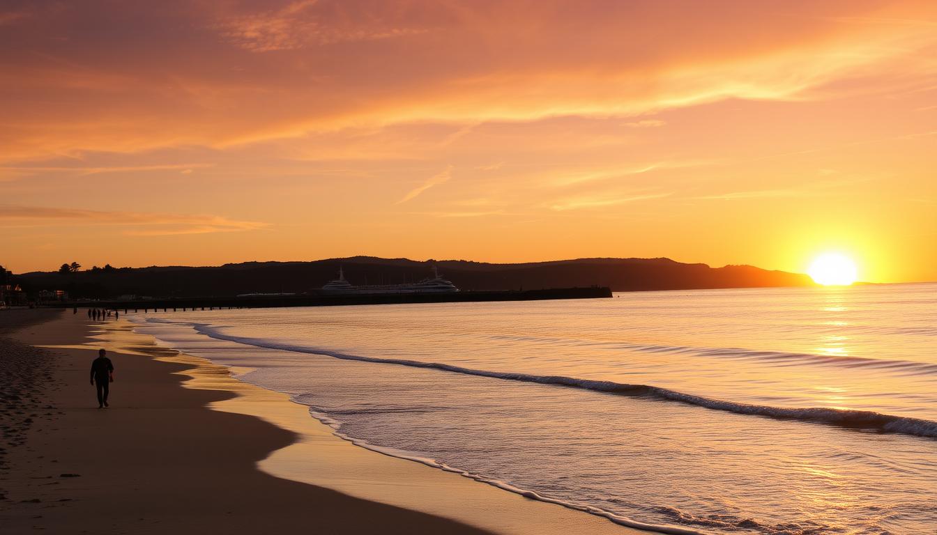 Experience The Stunning Sunset Vistas Of Half Moon Bay