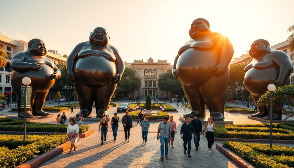 Explore The Vibrant Botero Plaza Statues